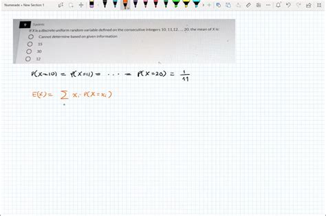 Solved If X Is A Discrete Uniform Random Variable Defined On The