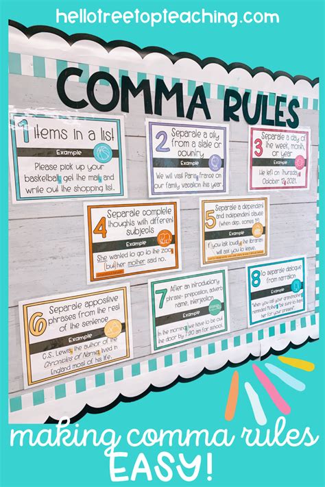 Comma Rules Anchor Chart Artofit