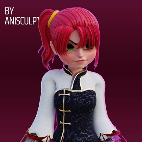 Artstation Girl Fully Rigged Game Assets