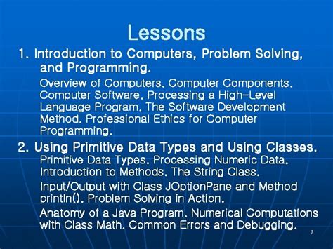 Programming And Problem Solving Using Java Bobby D