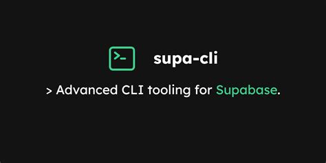 github actcoding supa cli advanced cli tooling for supabase