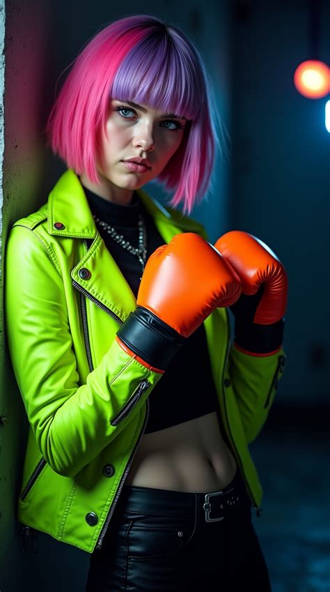 Cute Neon Boxer With Sexy Abs By Boxingirlsai On Deviantart