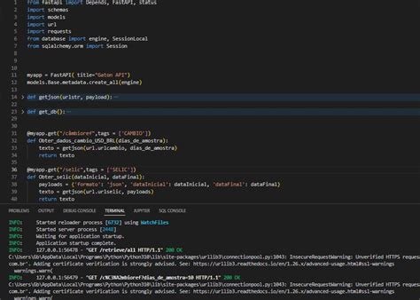 python data database sqlite fastapi mercadofinanceiro gabriel barbosa