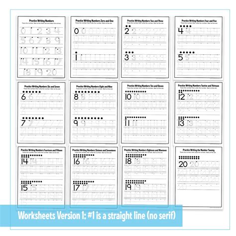 Writing Numbers Tracing Numbers Formation Trace And Free Hand Print Ready