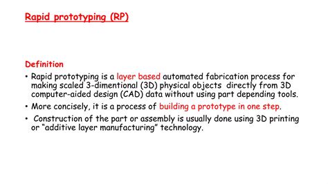 Lecture 01 Introduction To Rapid Prototyping Reverse Engineering PPT