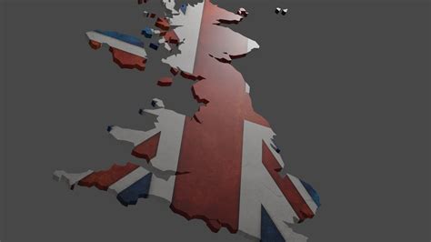 United Kingdom Map Uk 3d Model Cgtrader