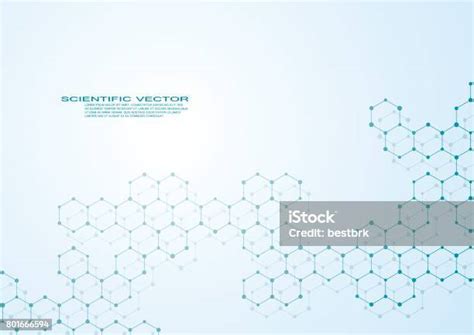 6 각형 구조 분자 신경 시스템 유전과 화학 화합물의 Dna 벡터 일러스트 레이 션 Dna에 대한 스톡 벡터 아트 및 기타