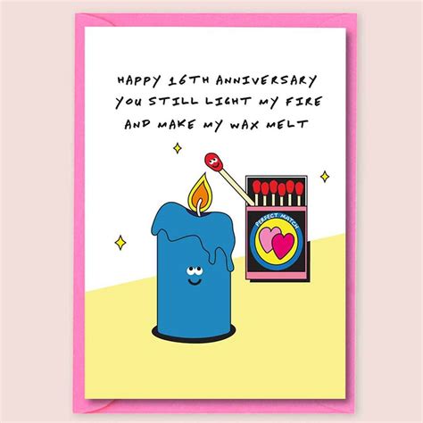 Th Anniversary Card Wax Wedding Anniversary Love Card By I Am A Notonthehighstreet Com