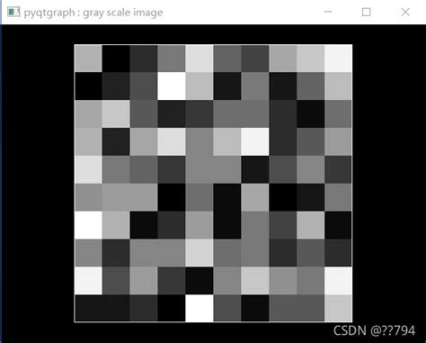 Pyqtgraph实现numpy数组二维动态随机灰度图python随机灰度图 Csdn博客