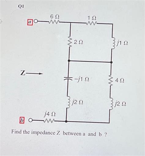 Solved Find The Impedance Z Between A And B Chegg Com