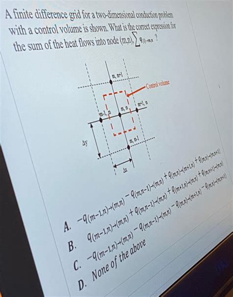 Solved A Finite Difference Grid For A Two Dimensional