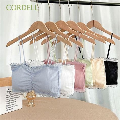Cordell เสื้อครอปท็อป เสื้อชั้นใน เปิดหลัง ผ้าฝ้าย สามปุ่ม ใส่สบาย เป็นมิตรกับผิว สีพื้น สําหรับ