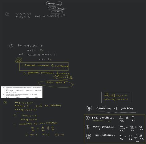 The Quadratic Polynomial The Sum Of Whose Zeroes Is And Their Prod