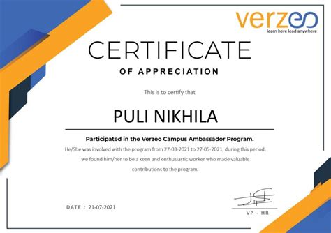 Nikhila Puli On Linkedin Verzeo Internship