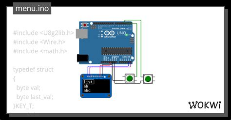 菜单滚动mark1 Wokwi Esp32 Stm32 Arduino Simulator