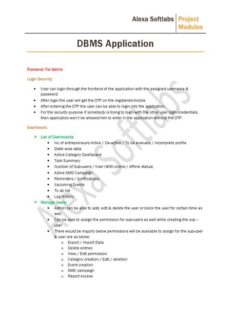 dbms application download free pdf user computing login