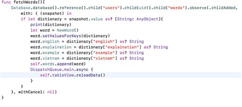 Ios Error When Fetching Data From Firebase Swift 4 Stack Overflow