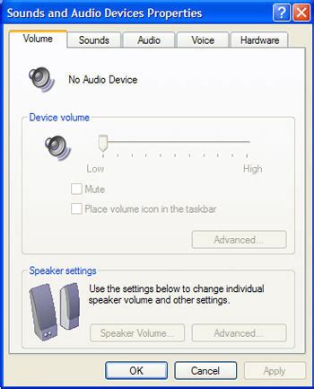 No Audio Device Tech FAQ