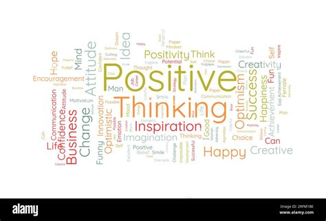 Word Cloud Background Concept For Positive Thinking Success Attitude