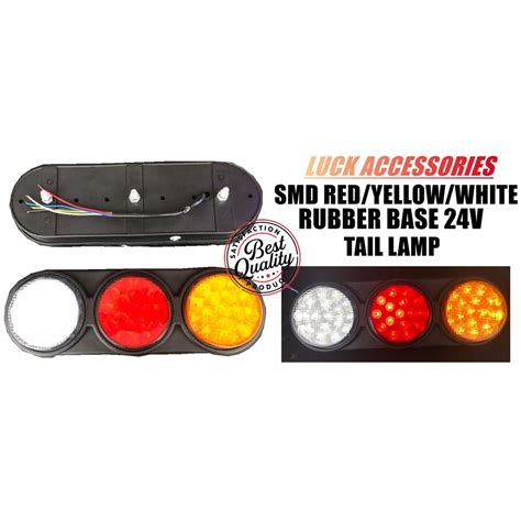 Led Red Yellow White Round Rubber Base 24v Tail Lmap High Quality