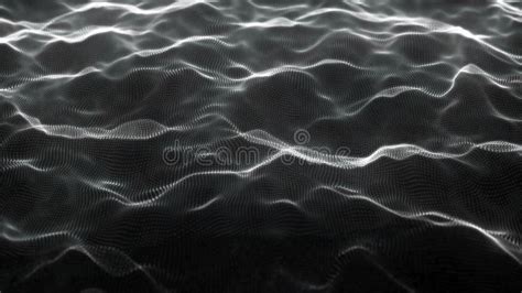 Dynamic Wave Of Glowing Particles Abstract Digital Background Data Flow Information Concept