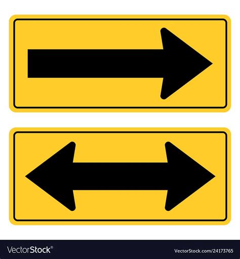 Road Arrows Sign Vector Illustration
