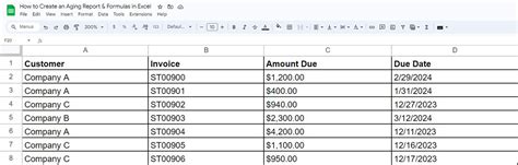 Excel Tips Simplifying The Process Of Generating An Aging Report With