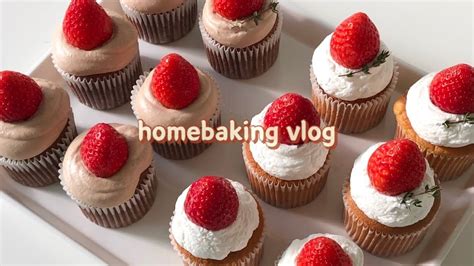 🍓🧁부드럽고 크림 가득한 카스테라 딸기 머핀🧁 🍓 ㅣ 생크림 초코크림 Youtube