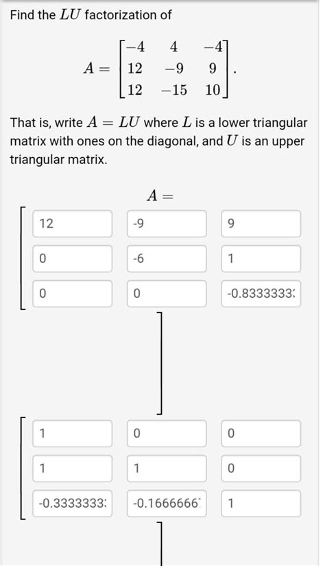Solved Find The Lu ﻿factorization