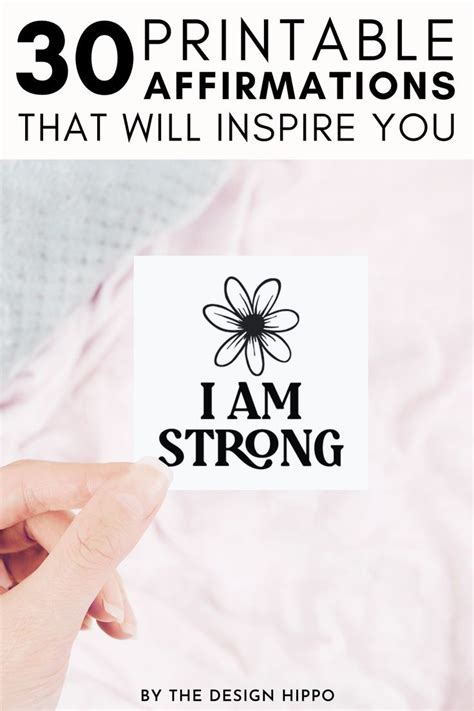 Positive Affirmation Cards Printable