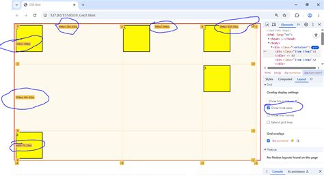 Html Browser Showing Css Grid Track Sizes Which I Do Not Understand