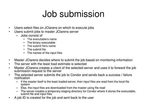 Initial Job Submission And Monitoring Efforts With Jclarens Ppt Download