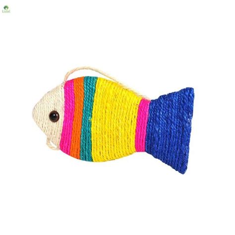 ขาตั้ง แผ่นบอร์ด เชือกป่านศรนารายณ์ รูปปลา ของเล่นดูแลแมว Pahamiloo30 Th Thaipick