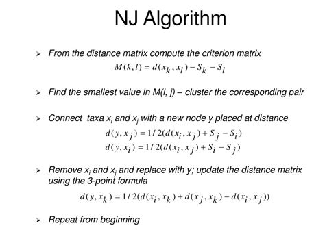 Ppt Neighbor Joining Nj Algorithm Powerpoint Presentation Free