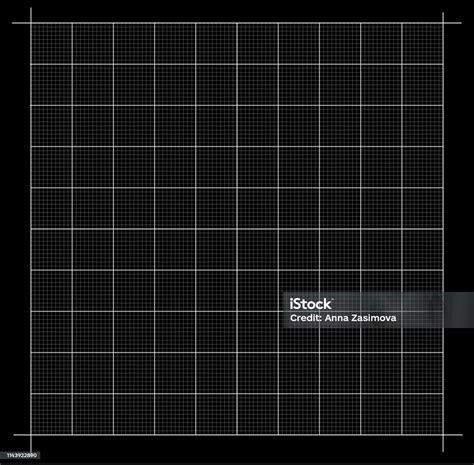 측정 된 그리드 그래프 플로팅 그리드 검은 배경에 고립 된 측정 코너 눈금자 벡터 그래프 종이 템플릿 배경입니다 0명에 대한