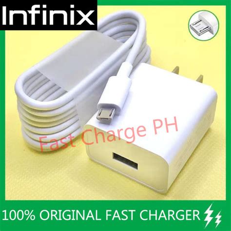 Original Fast Charging Infinix Charger W Micro Usb Cable For