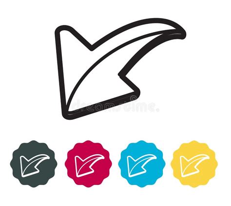 Arrow Shape Icon Illustration Stock Illustration Illustration Of