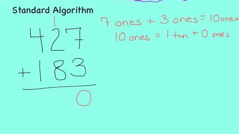 Adding Hundreds Using Standard Algorithm Youtube