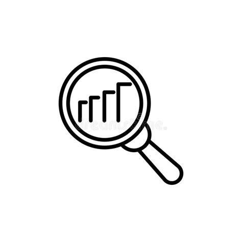 A Magnifying Glass Over A Graph Representing Data Analysis Research Or Search Functions In