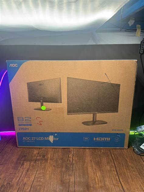 全新未拆封 Aoc 27吋 全高清顯示器 Led Ips Fhd 型号：27b2h 熒幕 Monitor 1920x1080 窄邊框 電子熒幕 Mon 顯示器 電腦mon 電腦＆科技 電腦