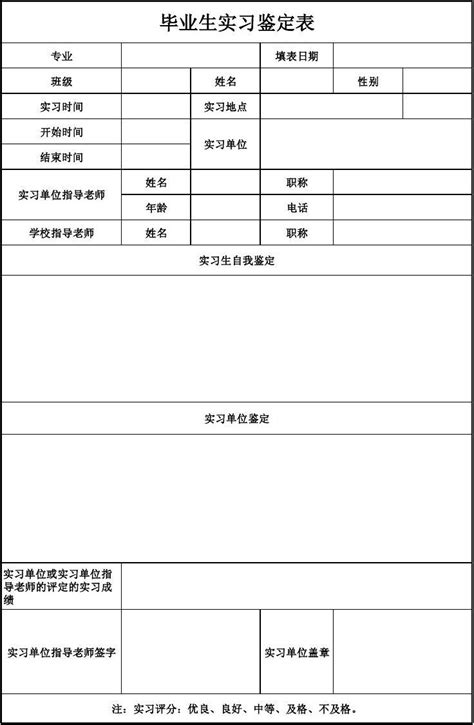 护士实习鉴定表word文档在线阅读与下载免费文档