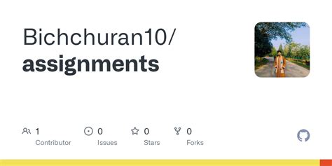 Github Bichchuran10assignments