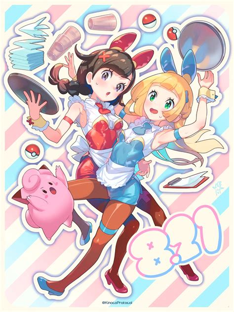 Lillie Selene And Clefairy Pokemon And 1 More Drawn By Kinocopro Danbooru