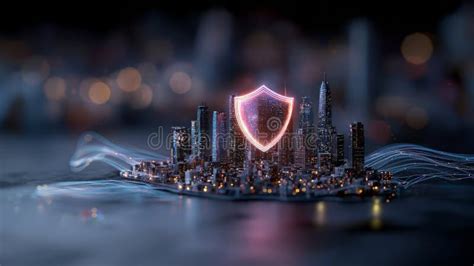 Exploring The Concept Of A City Guarded By A Shield Symbolizing