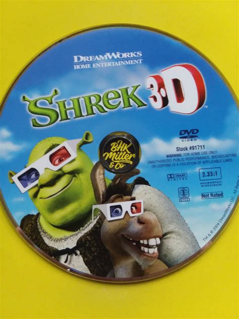 Shrek 3d Dvd Disc Shown Only Ebay