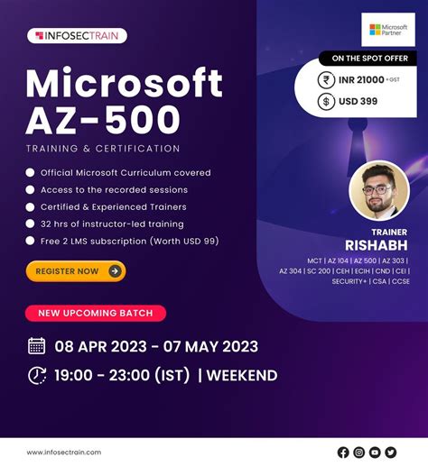 Infosec Train On Linkedin Az500 Cloud Cloudsecurity Azure Microsoftazure Security…