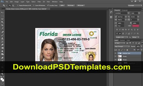 Florida Id Card Template