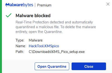 Hacktool Kmspico Threatdown By Malwarebytes