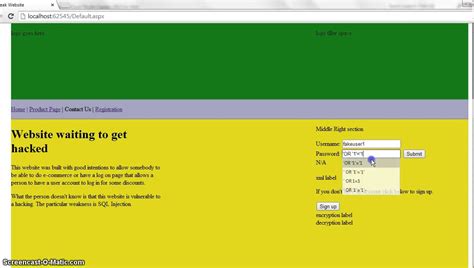 Sql Injection Example And Prevention In Aspnet C Youtube