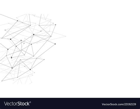 Dot And Line Connection Nodes Abstract Background Vector Image